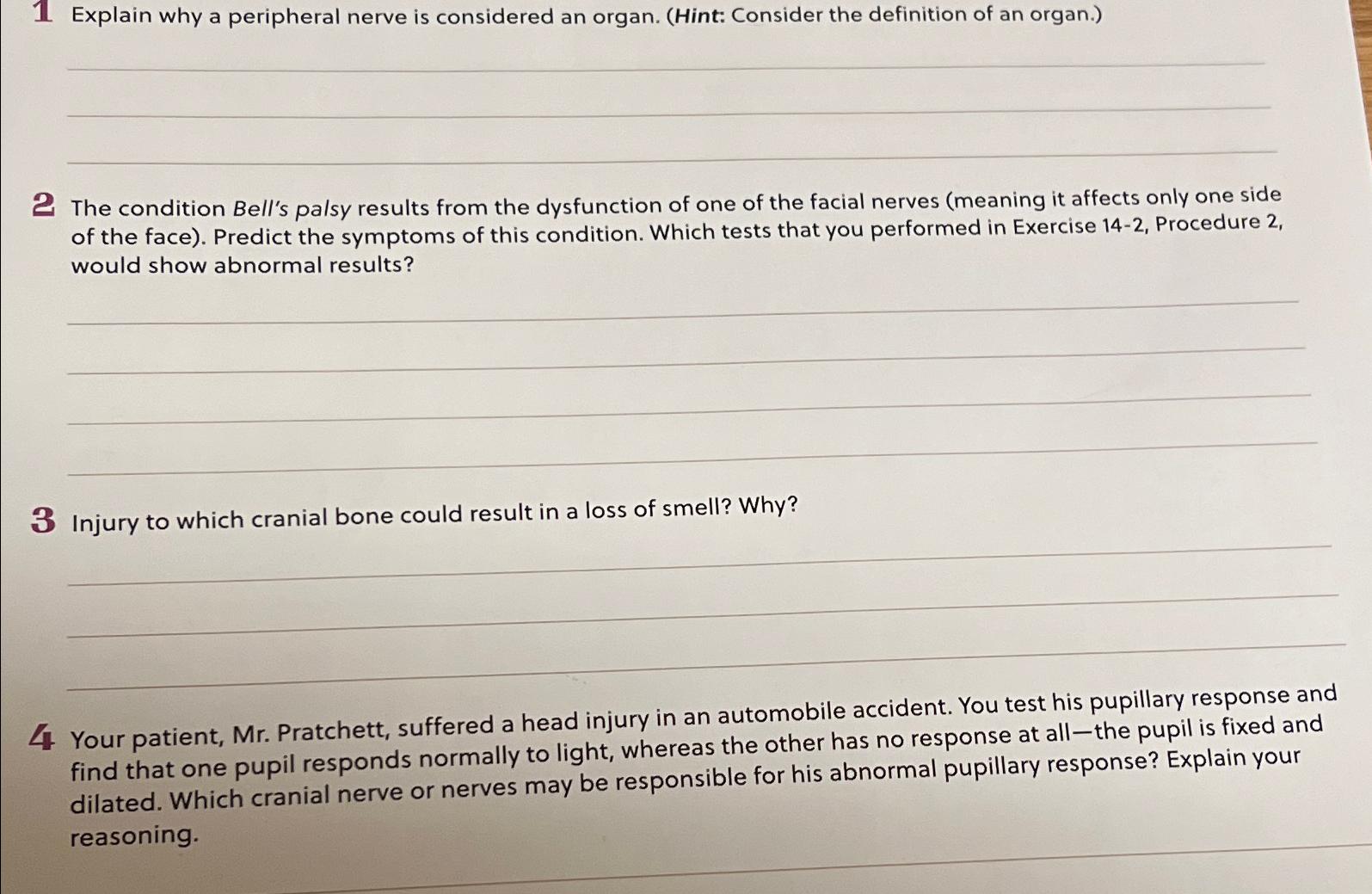 Solved 1 ﻿Explain why a peripheral nerve is considered an | Chegg.com