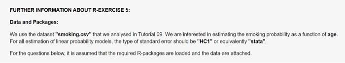 Solved FURTHER INFORMATION ABOUT R-EXERCISE 5: Data and | Chegg.com