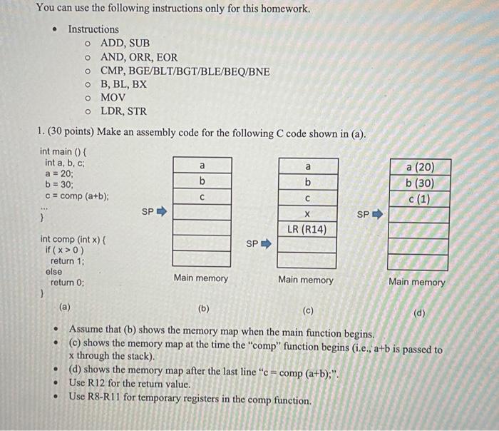 Solved You can use the following instructions only for this | Chegg.com