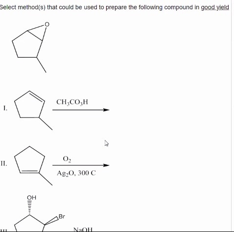 Solved Select method(s) that could be used to prepare the | Chegg.com
