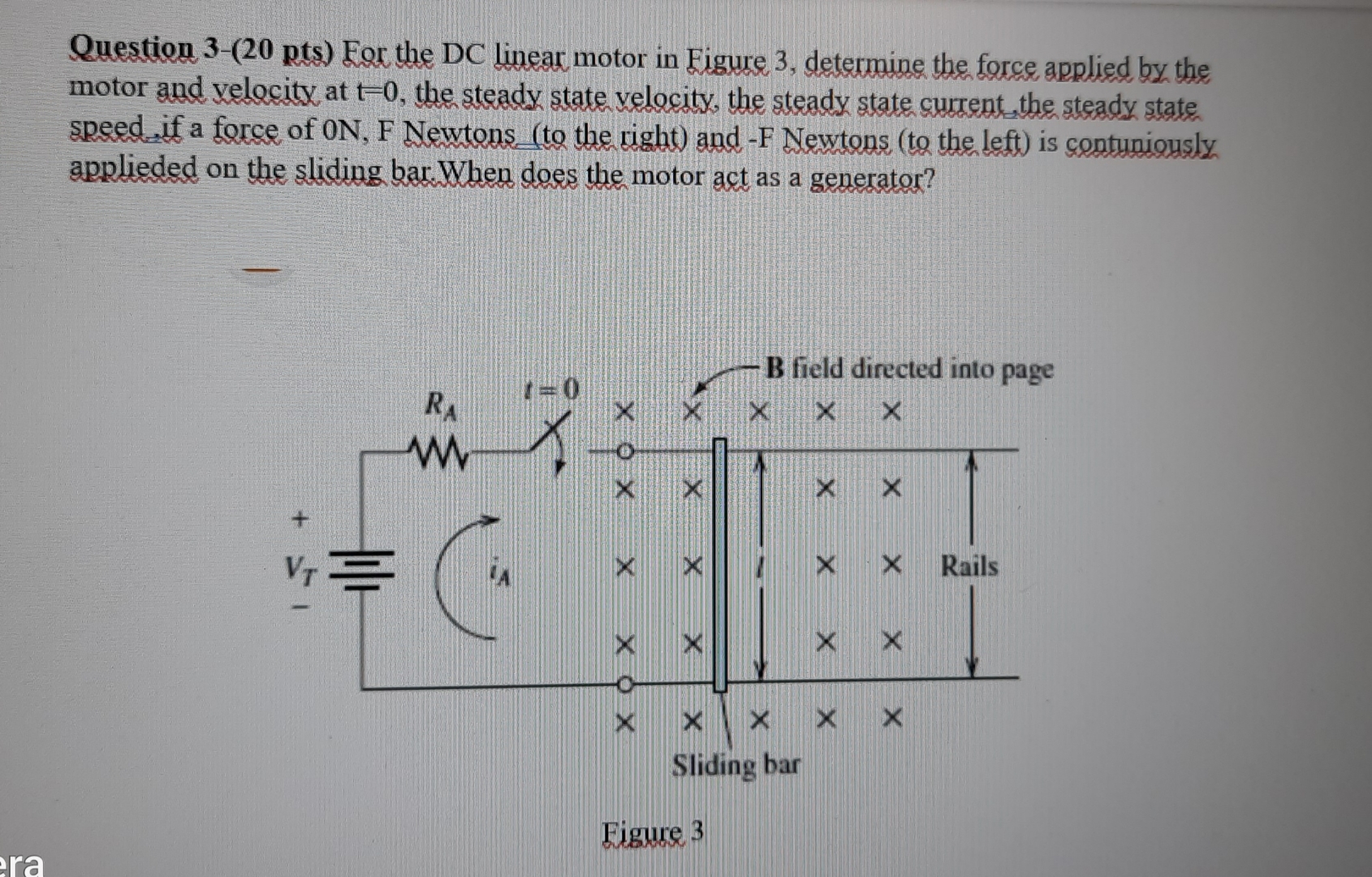 Solved Question 3-(20 ﻿pts) ﻿For the DC linear motor in | Chegg.com