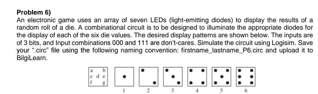 Solved Problem 6) An electronic game uses an array of seven | Chegg.com