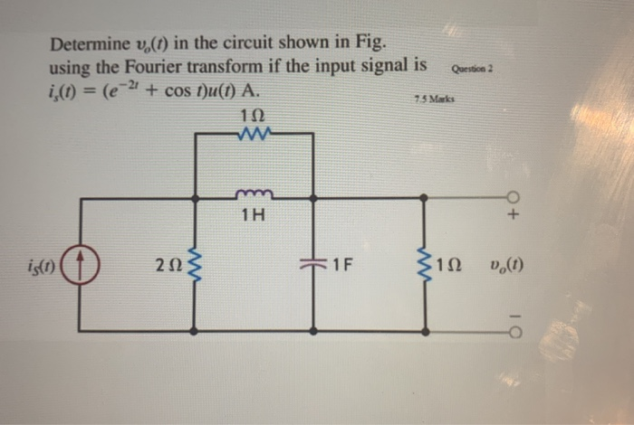 Solved Determine v.(t) in the circuit shown in Fig. using | Chegg.com
