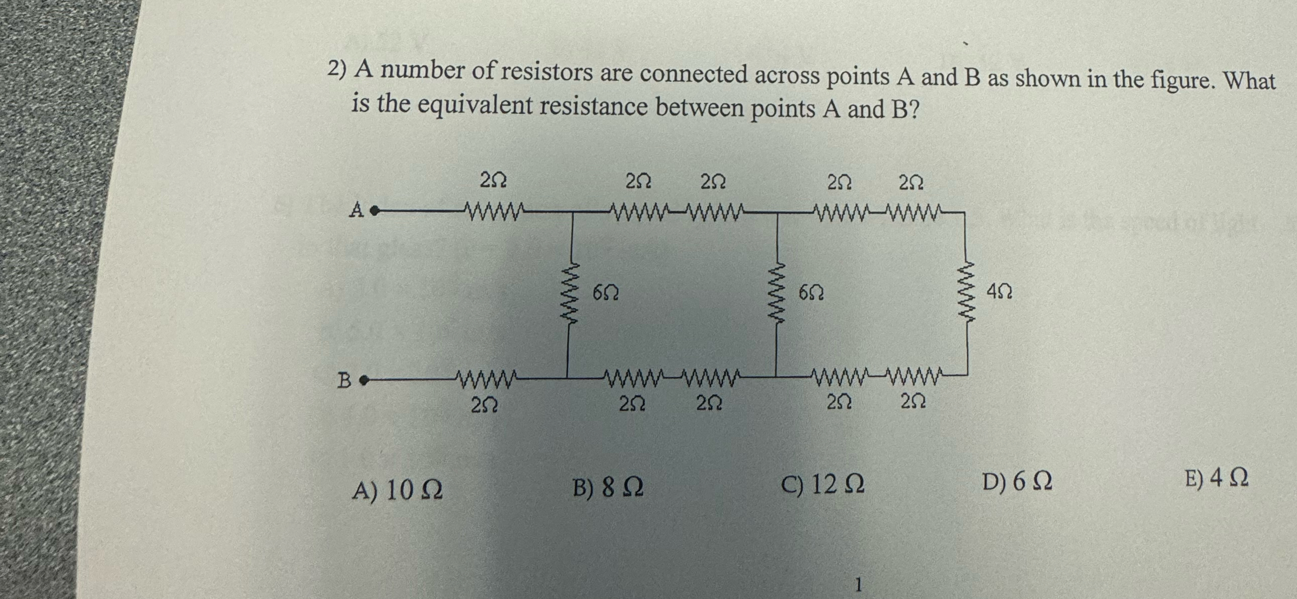 Solved A number of resistors are connected across points A | Chegg.com