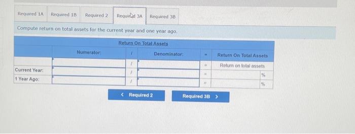 Solved Compute return on total assets for the | Chegg.com