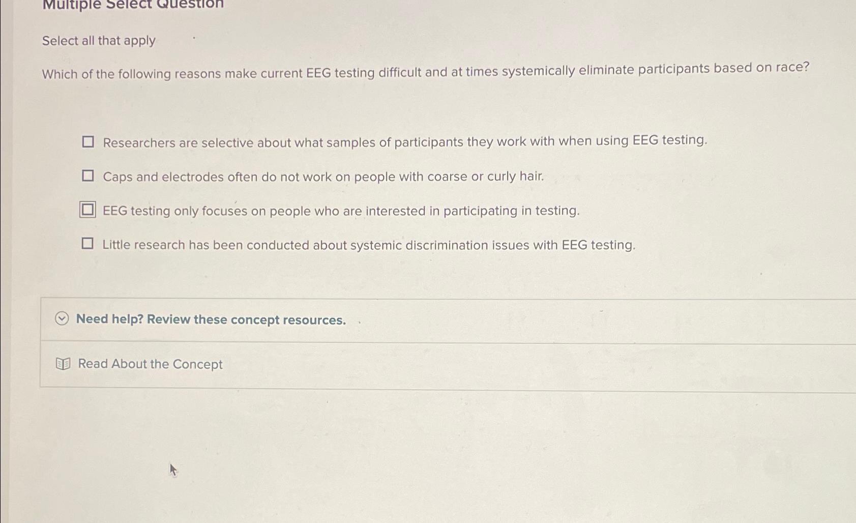 Solved Select all that applyWhich of the following reasons | Chegg.com