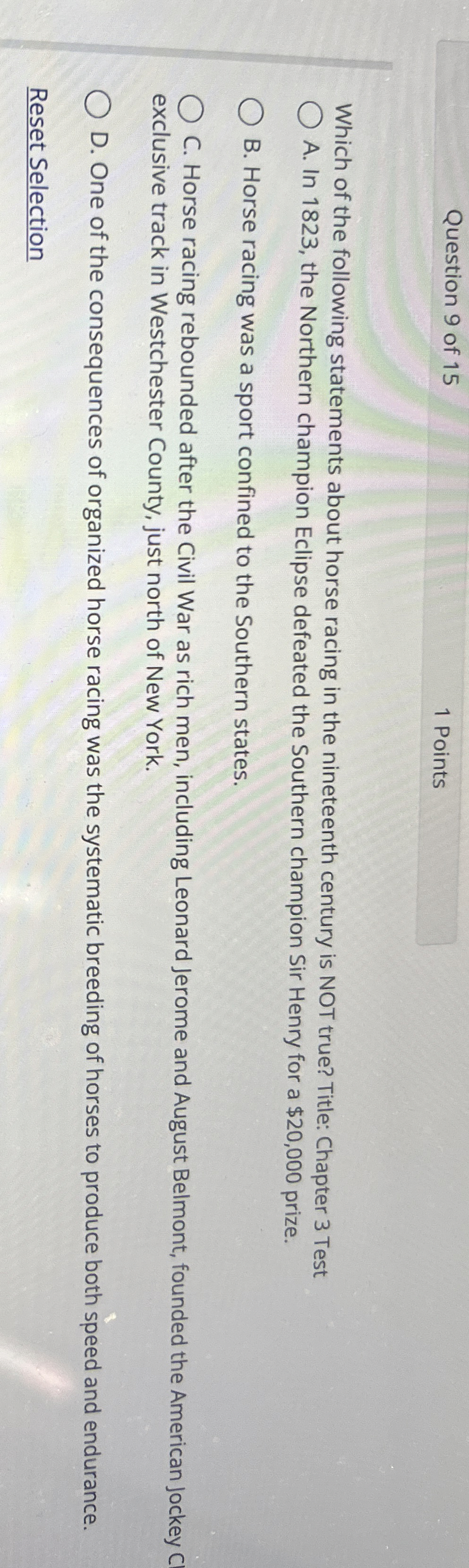 Solved Question 9 ﻿of 151 ﻿PointsWhich of the following | Chegg.com