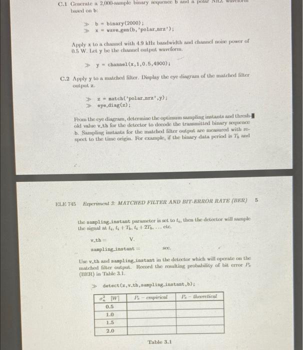 C.1 Gencrale a 2.000-ample binary sequence and a | Chegg.com