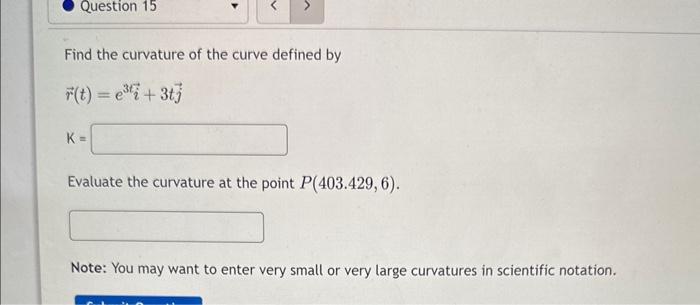Solved Find the curvature of the curve defined by | Chegg.com