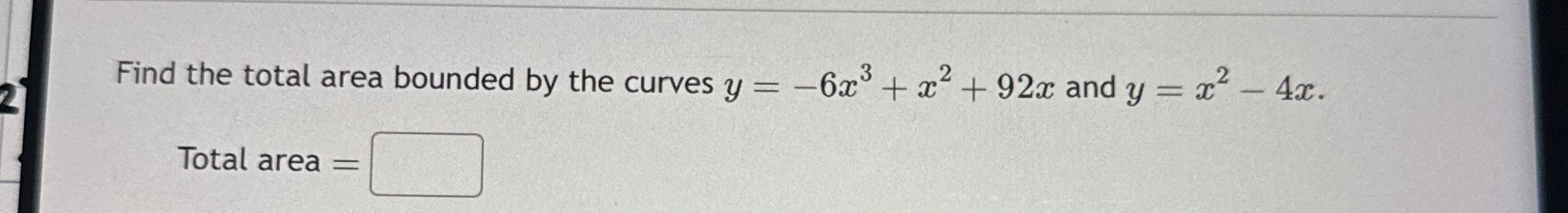 Solved Find the total area bounded by the curves | Chegg.com