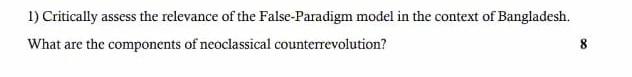 Solved 1) Critically assess the relevance of the | Chegg.com
