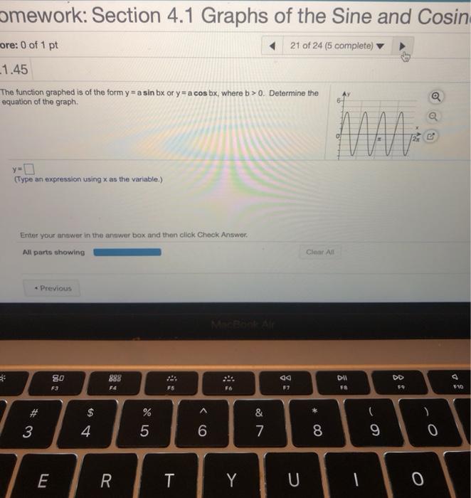 Solved ɔmework: Section 4.1 Graphs of the Sine and Cosin | Chegg.com