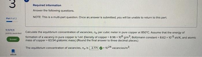 Solved its a 2 part problem and i got first part right | Chegg.com