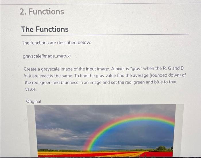 Solved 2. Functions The Functions The functions are | Chegg.com