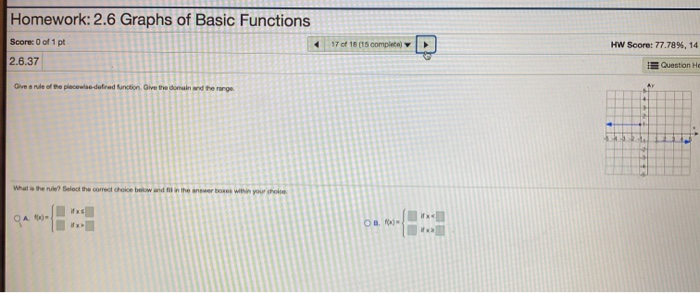 Solved Homework: 2.6 Graphs of Basic Functions Score: 0 of 1 | Chegg.com