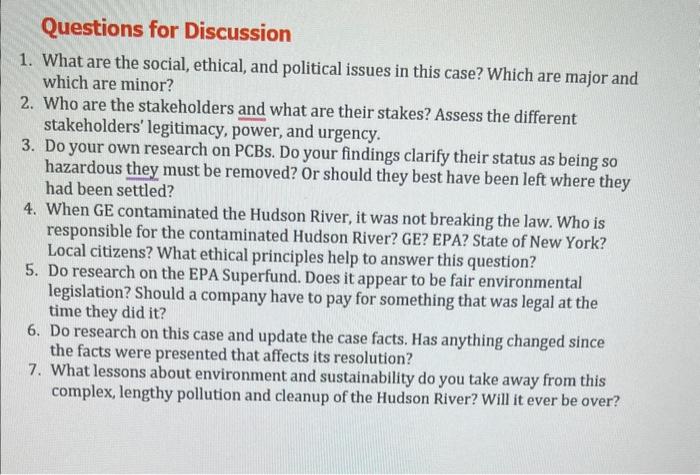 Questions for Discussion 1. What are the social, | Chegg.com