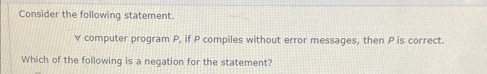 Solved Consider the following statement.AA ﻿computer program | Chegg.com