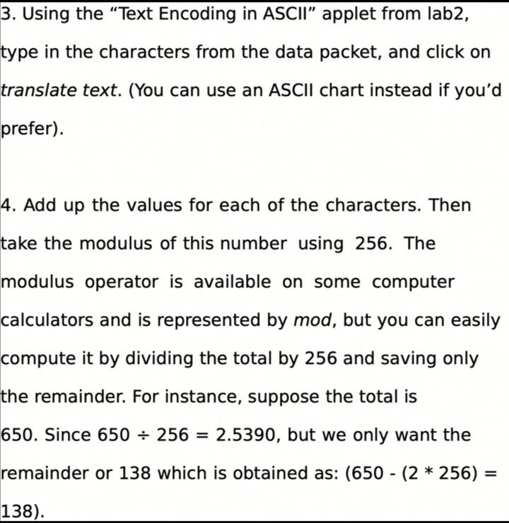 3. Using the “Text Encoding in ASCII” applet from | Chegg.com