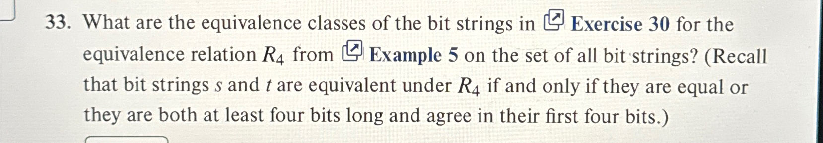 Solved What are the equivalence classes of the bit strings | Chegg.com