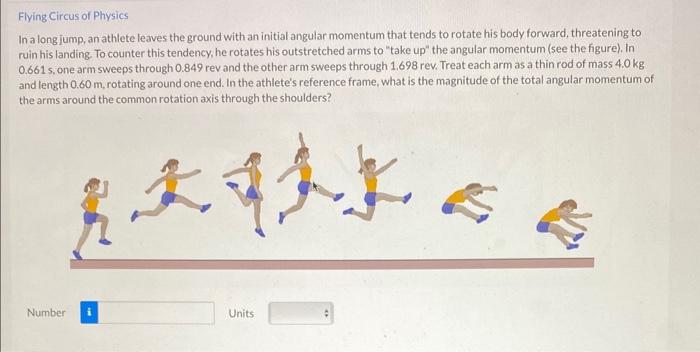 Solved Flying Circus of Physics In a long jump, an athlete | Chegg.com