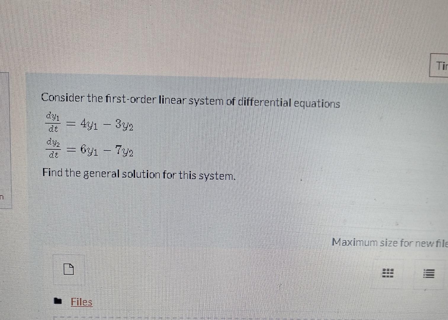 Solved Consider the first-order linear system of | Chegg.com