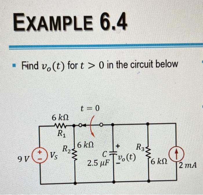 Solved - Find vo(t) for t>0 in the circuit below | Chegg.com