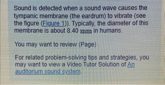 Solved Sound is detected when a sound wave causes the | Chegg.com