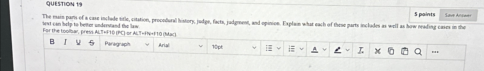 Solved QUESTION 195 ﻿pointsThe main parts of a case include | Chegg.com