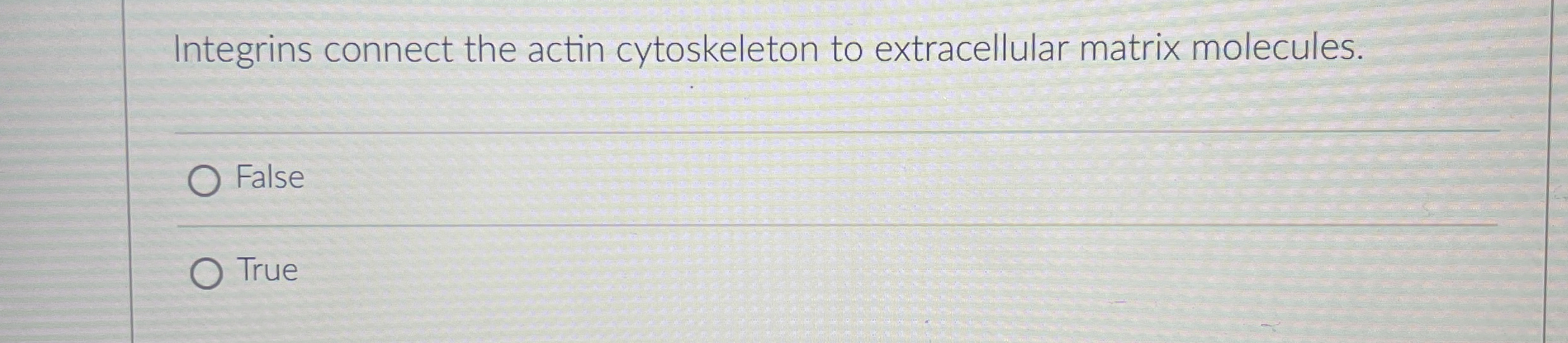 Solved Integrins connect the actin cytoskeleton to | Chegg.com
