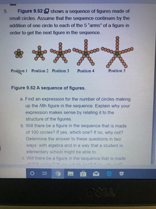 5. Figure 9.52 shows a sequence of figures made of | Chegg.com