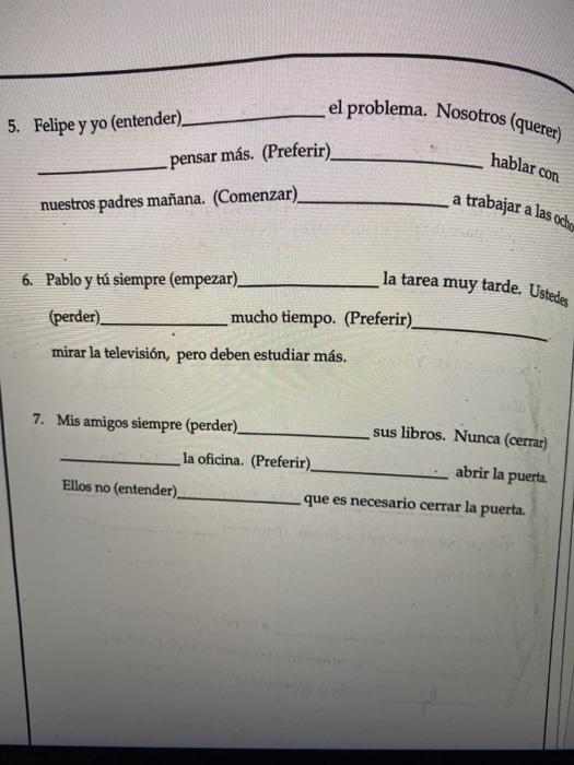 28 IRA and Infinitive A. Change the verbs in the | Chegg.com