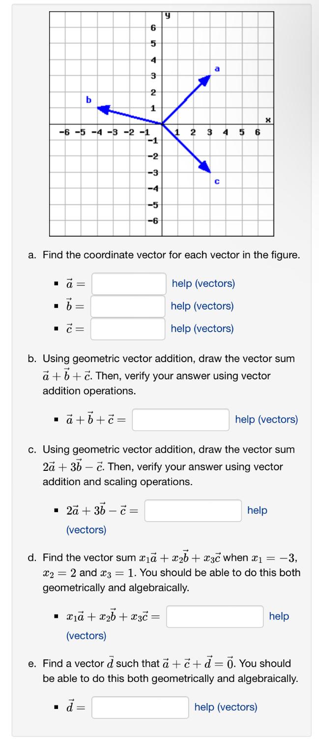 Solved a. ﻿Find the coordinate vector for each vector in the | Chegg.com