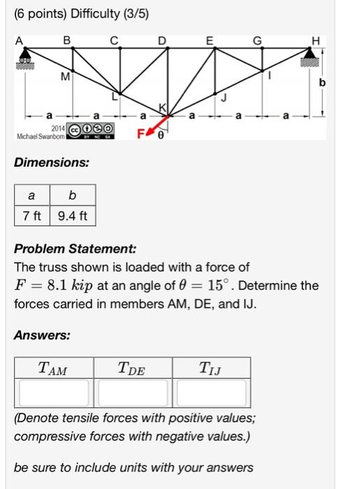 [Solved]: (6 points) Difficulty ( ( 3 / 5) ) Dimensions: