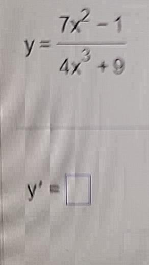 Solved y=7x2-14x3+9y'= | Chegg.com