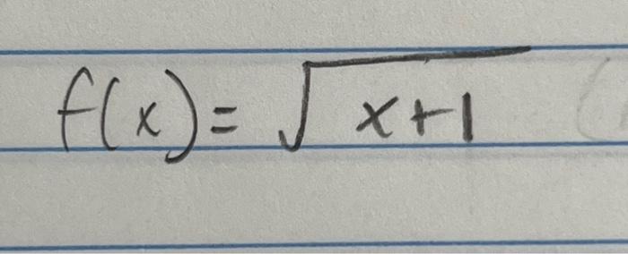 Solved f(x)=x+1 | Chegg.com