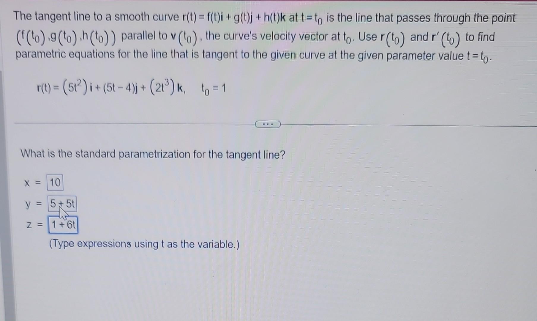 Solved The tangent line to a smooth curve | Chegg.com