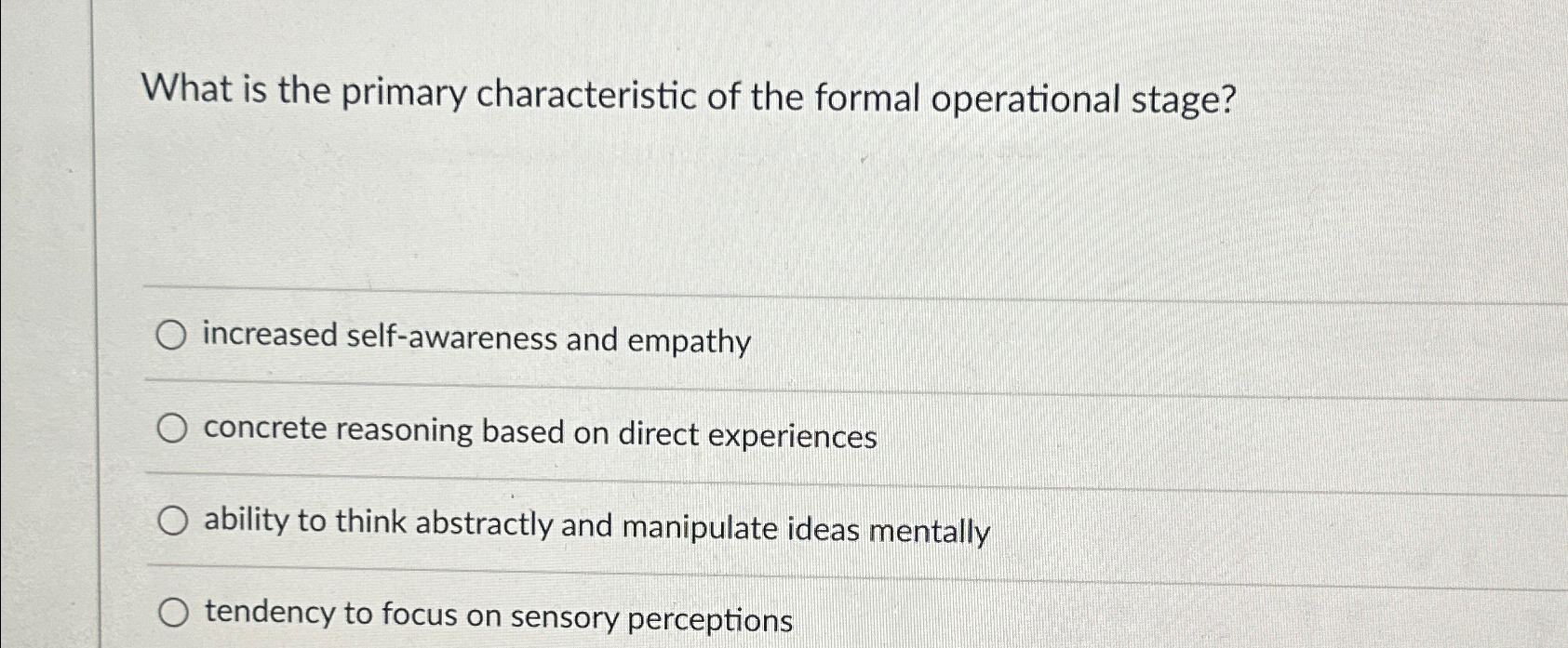 Solved What is the primary characteristic of the formal | Chegg.com