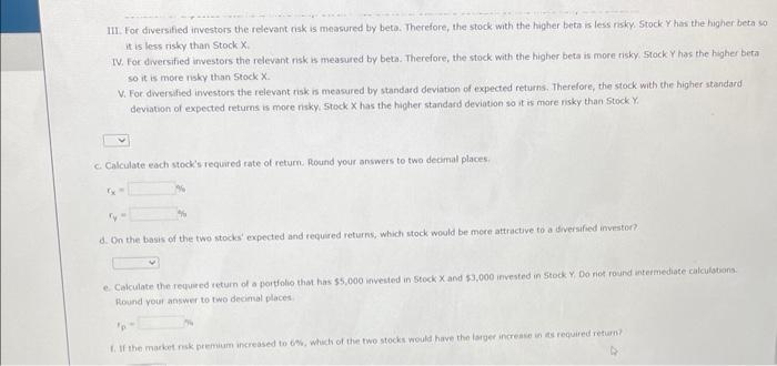 Solved Stock X has a 95% expected return, a beta coefficient | Chegg.com