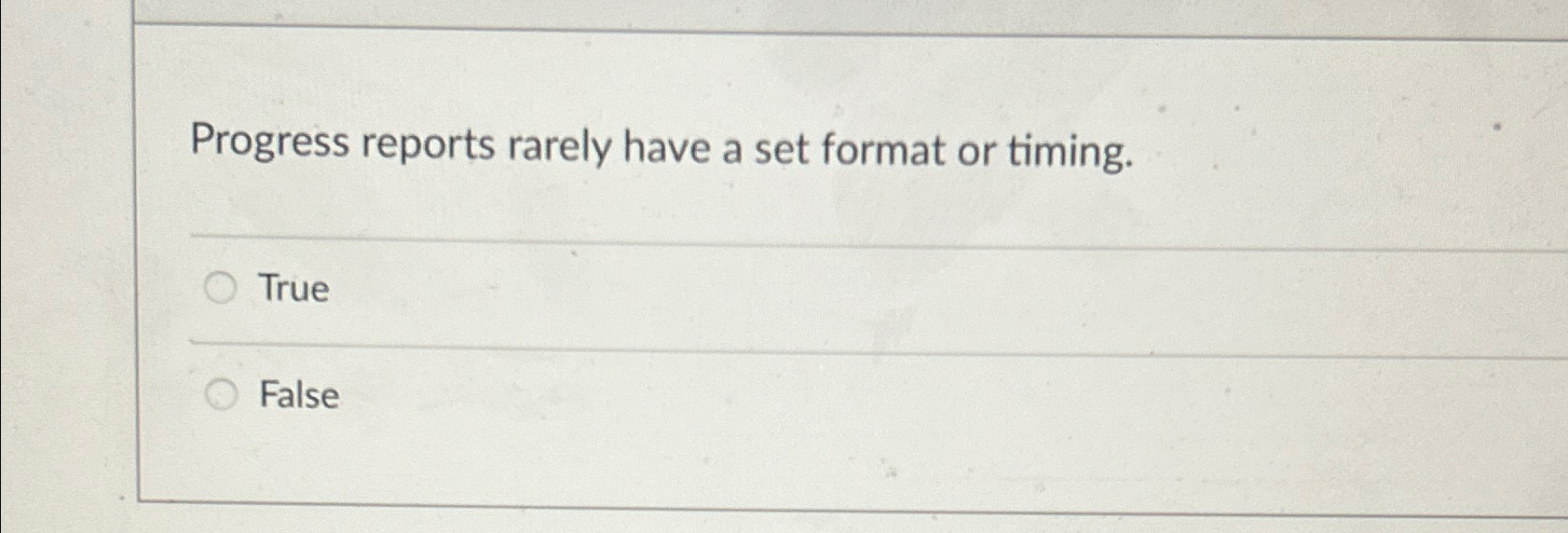 Solved Progress reports rarely have a set format or | Chegg.com