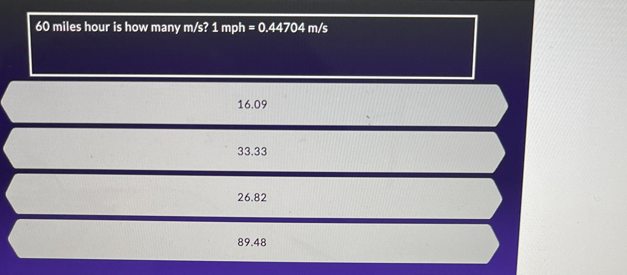 Solved 60 ﻿miles hour is how many | Chegg.com