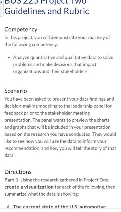 Solved Guidelines and Rubric Competency In this project, you | Chegg.com