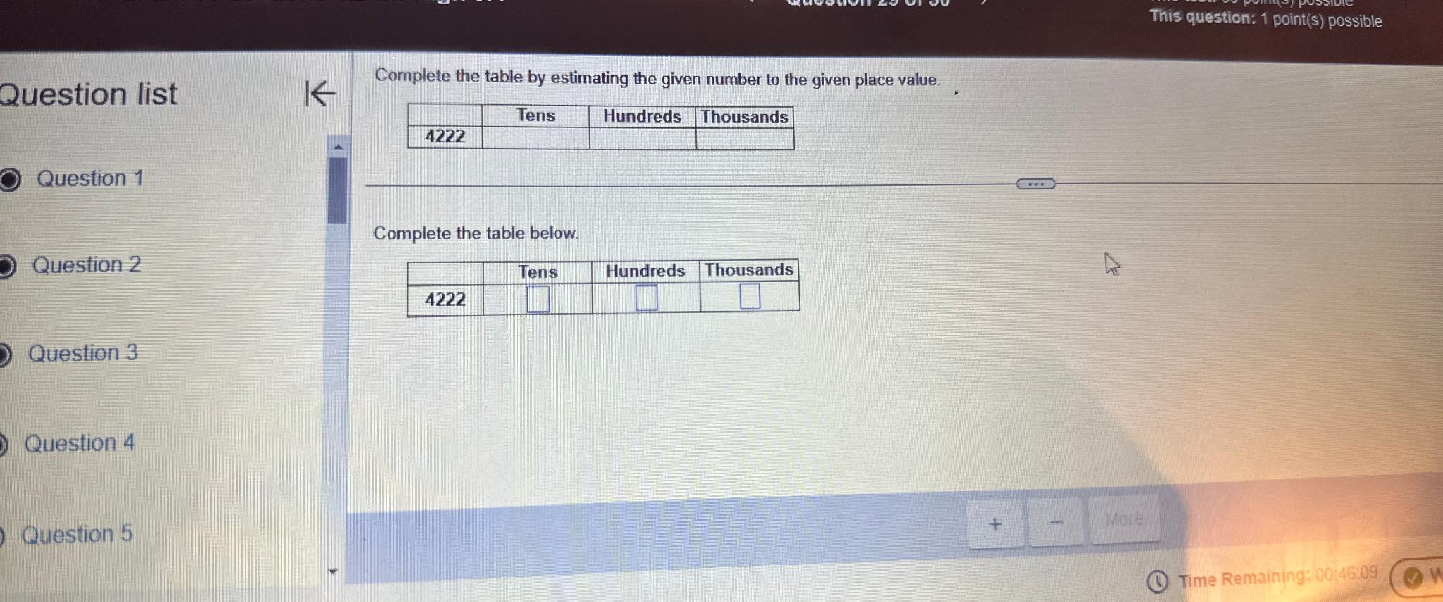 Solved This question: 1 ﻿point(s) ﻿possibleQuestion | Chegg.com