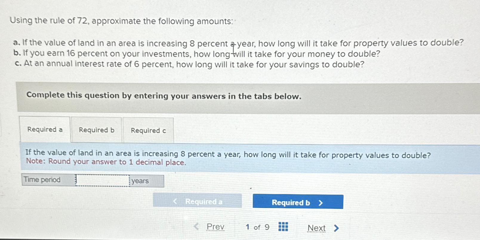 Solved Using the rule of 72 , ﻿approximate the following | Chegg.com