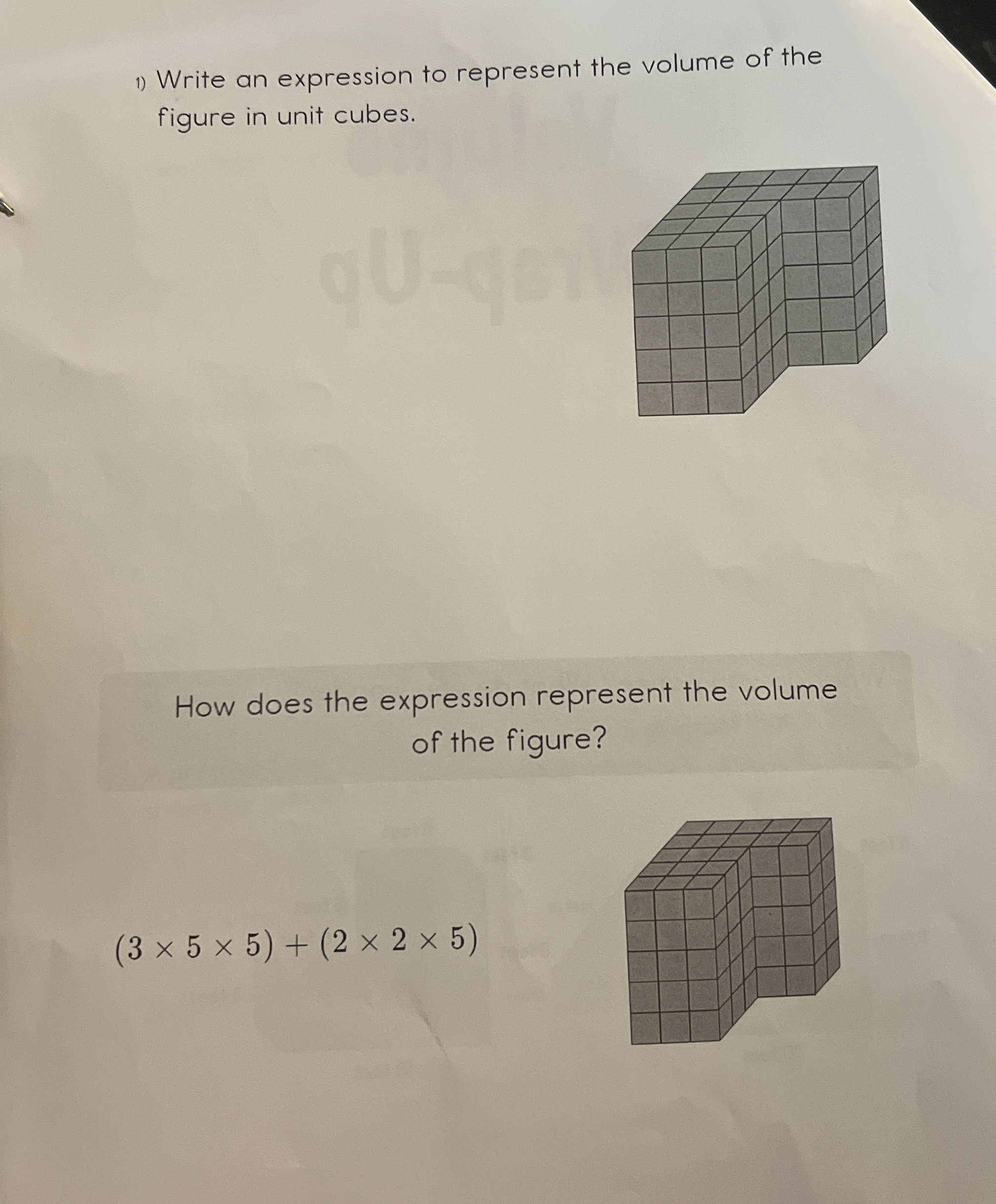 Write an expression to represent the volume of | Chegg.com