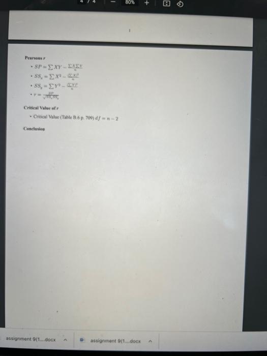 Solved Pearson's r (Ch. 15) - Problem ∥2 Study Description | Chegg.com