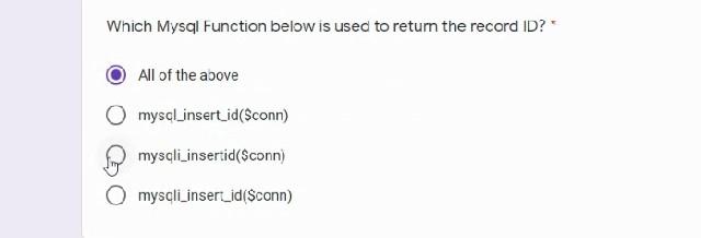 Solved Which Mysql Function below is used to return the | Chegg.com