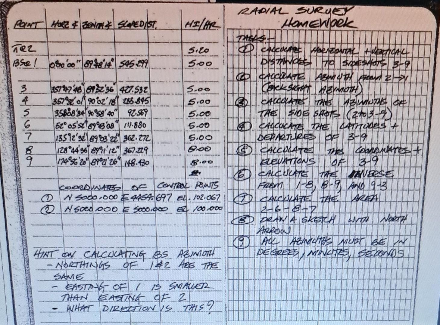 **Answer tasks 1-9 using table of information** | Chegg.com