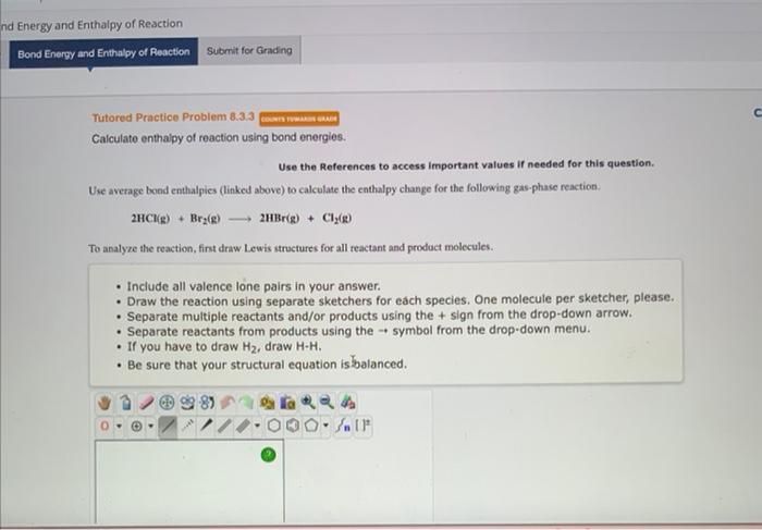Solved Energy and Enthalpy of Reaction Tutored Practice | Chegg.com