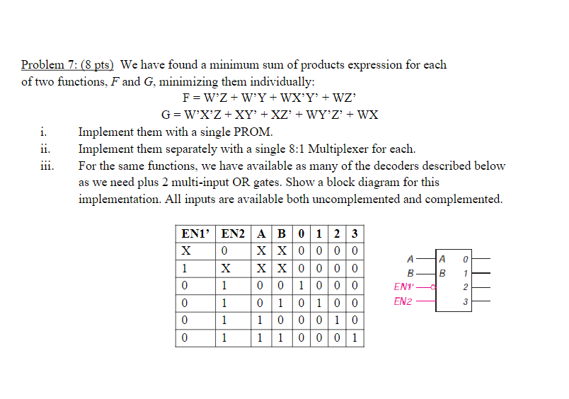 Problem 7: (8 ﻿pts) ﻿We have found a minimum sum of | Chegg.com