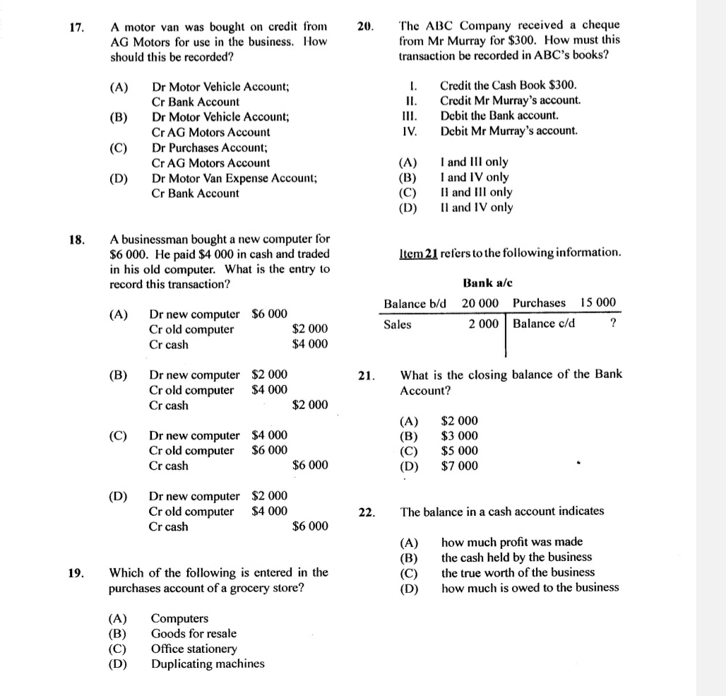 Solved If the following list of assets found on the Balance | Chegg.com